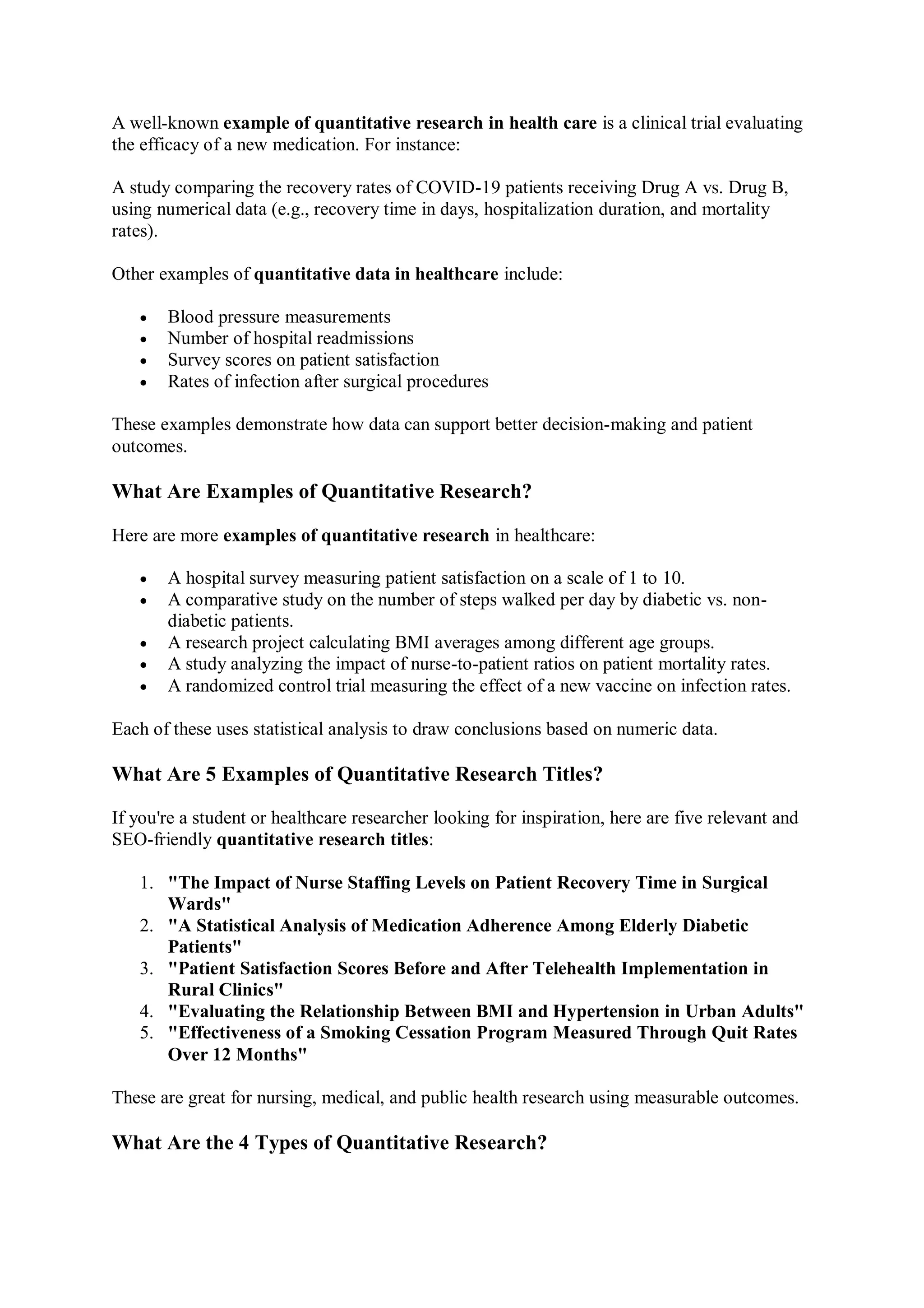 A Complete Guide to Quantitative Research in Health Care | PDF