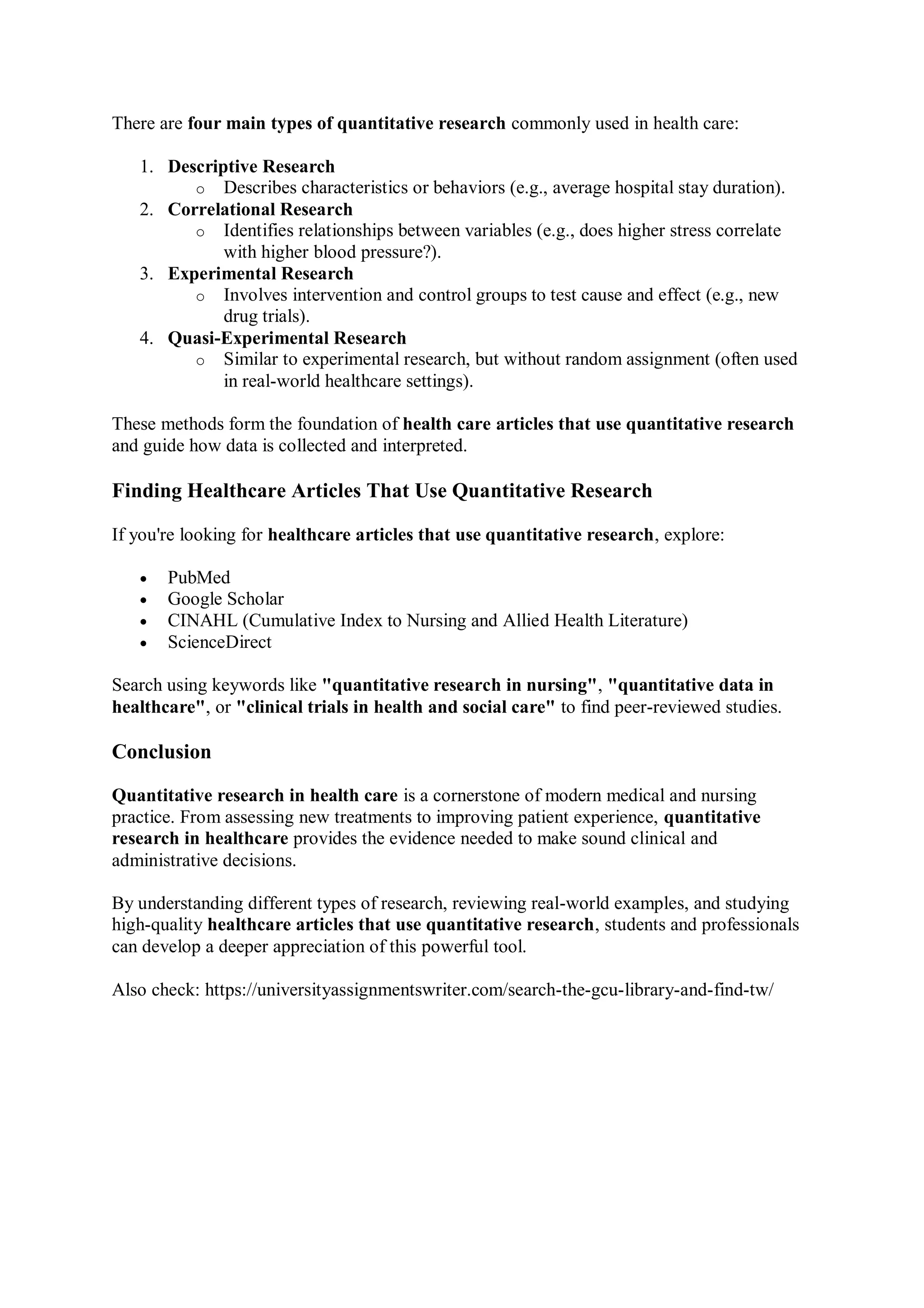 A Complete Guide to Quantitative Research in Health Care | PDF