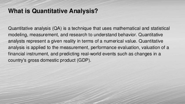 Introduction to Quantitative Analysis of Company Stocks | PPT