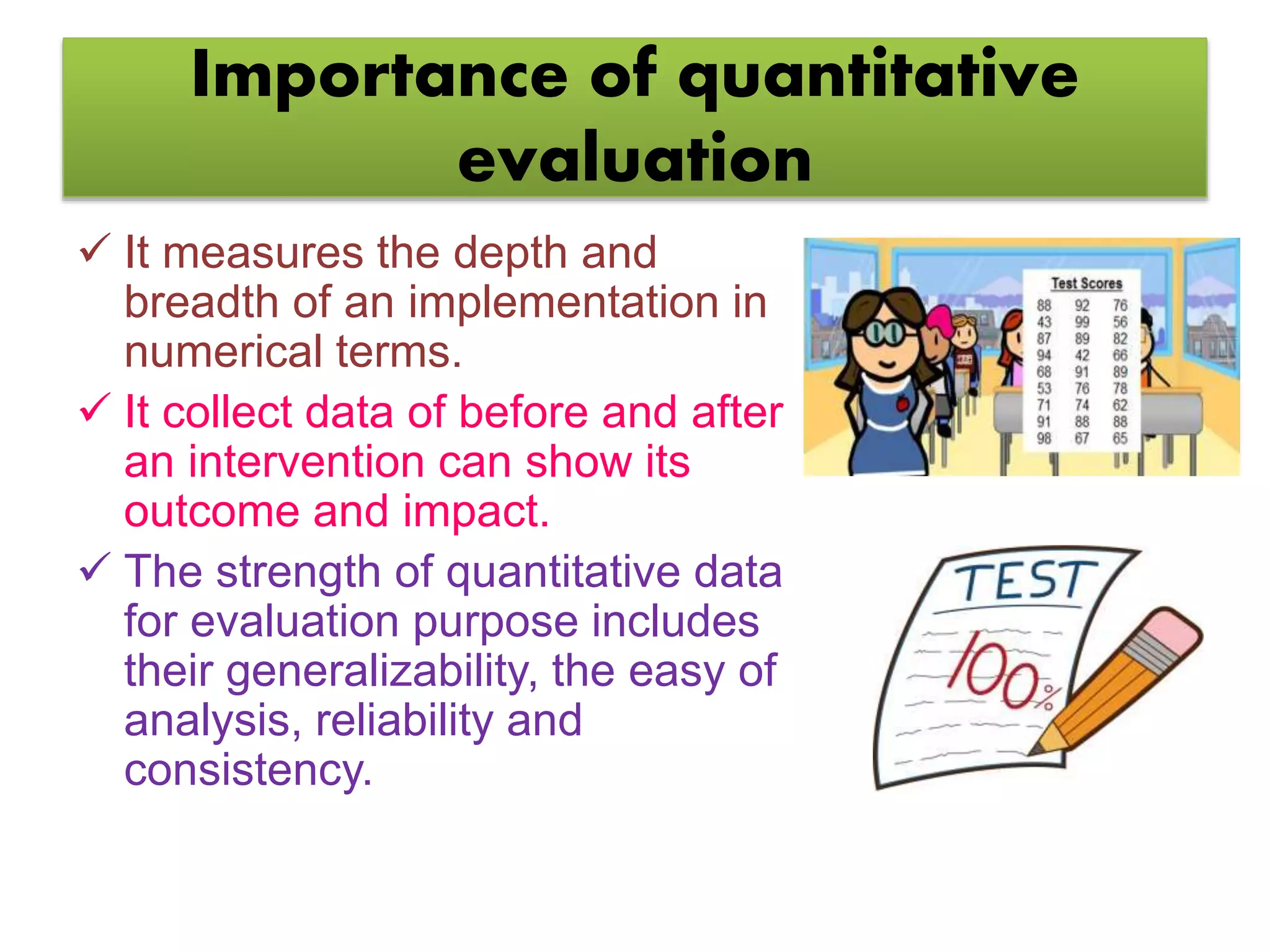 Quantitative and Qualitative aspects of Evaluation | PPTX