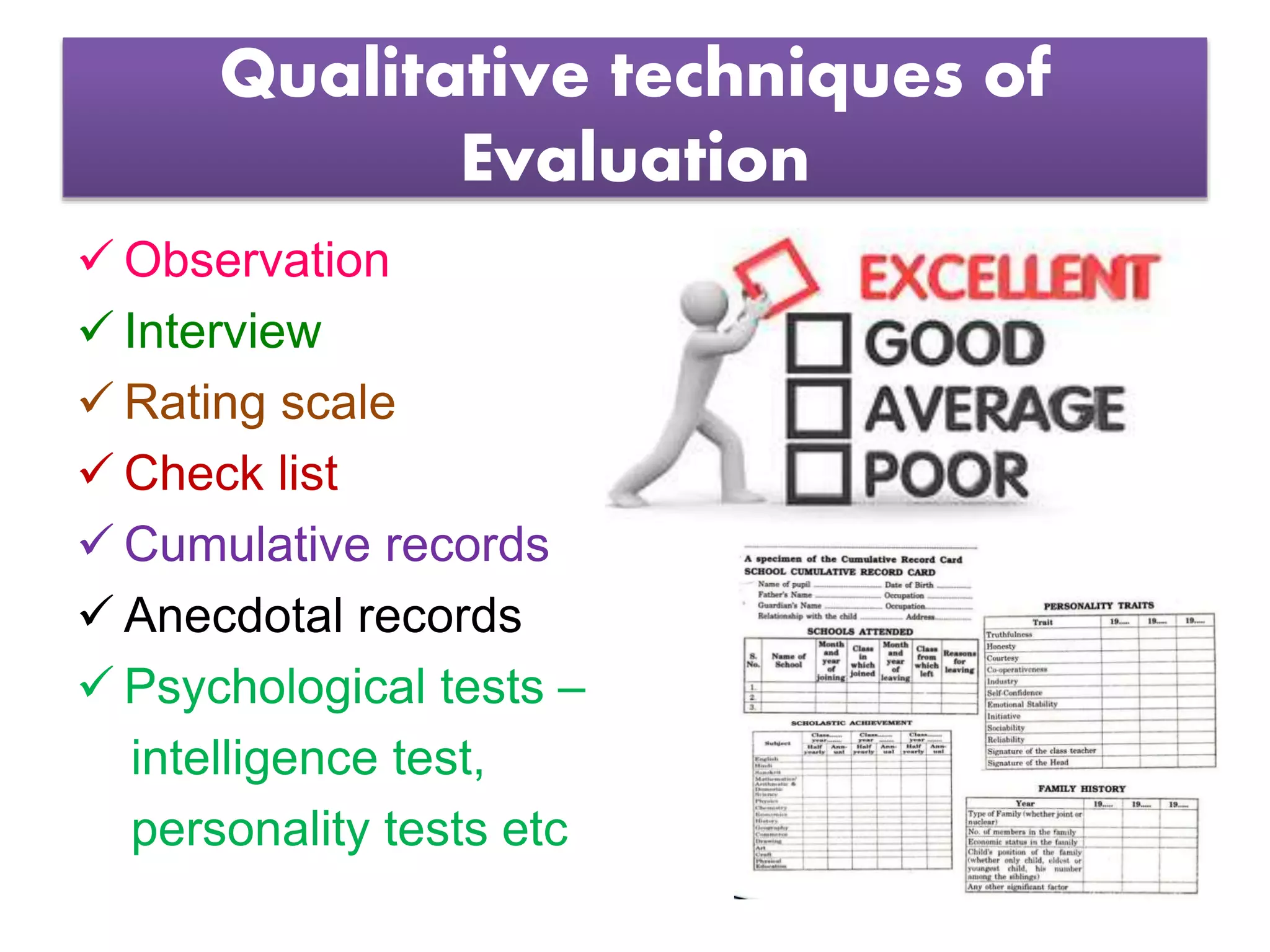 Quantitative and Qualitative aspects of Evaluation | PPTX