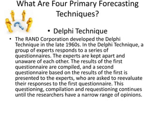 Quantitative and qualitative forecasting techniques om | PPSX