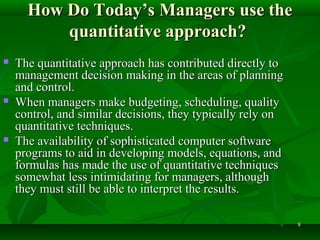 Quantitative approach | PPT