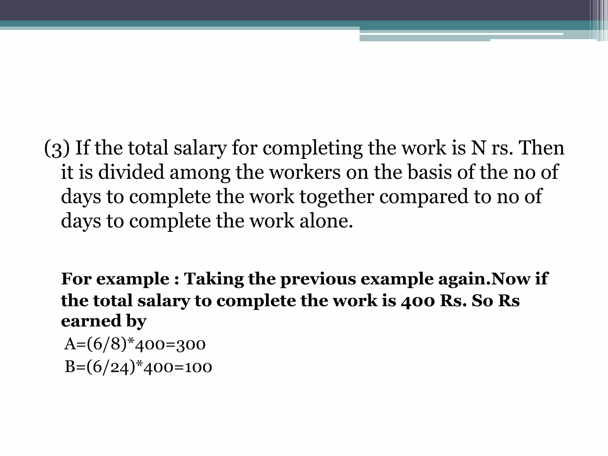 Quantitative aptitude : Time & Work concept | PPTX