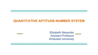 Quantitative Aptitude- Number System | PPTX