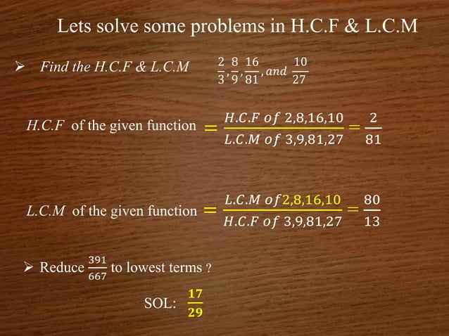 Quantitative aptitude h.c.f & l.c.m | PPTX | Physics | Science