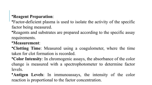 Quantitative Assay of Coagulation Factors.pptx | Blood Disorders ...