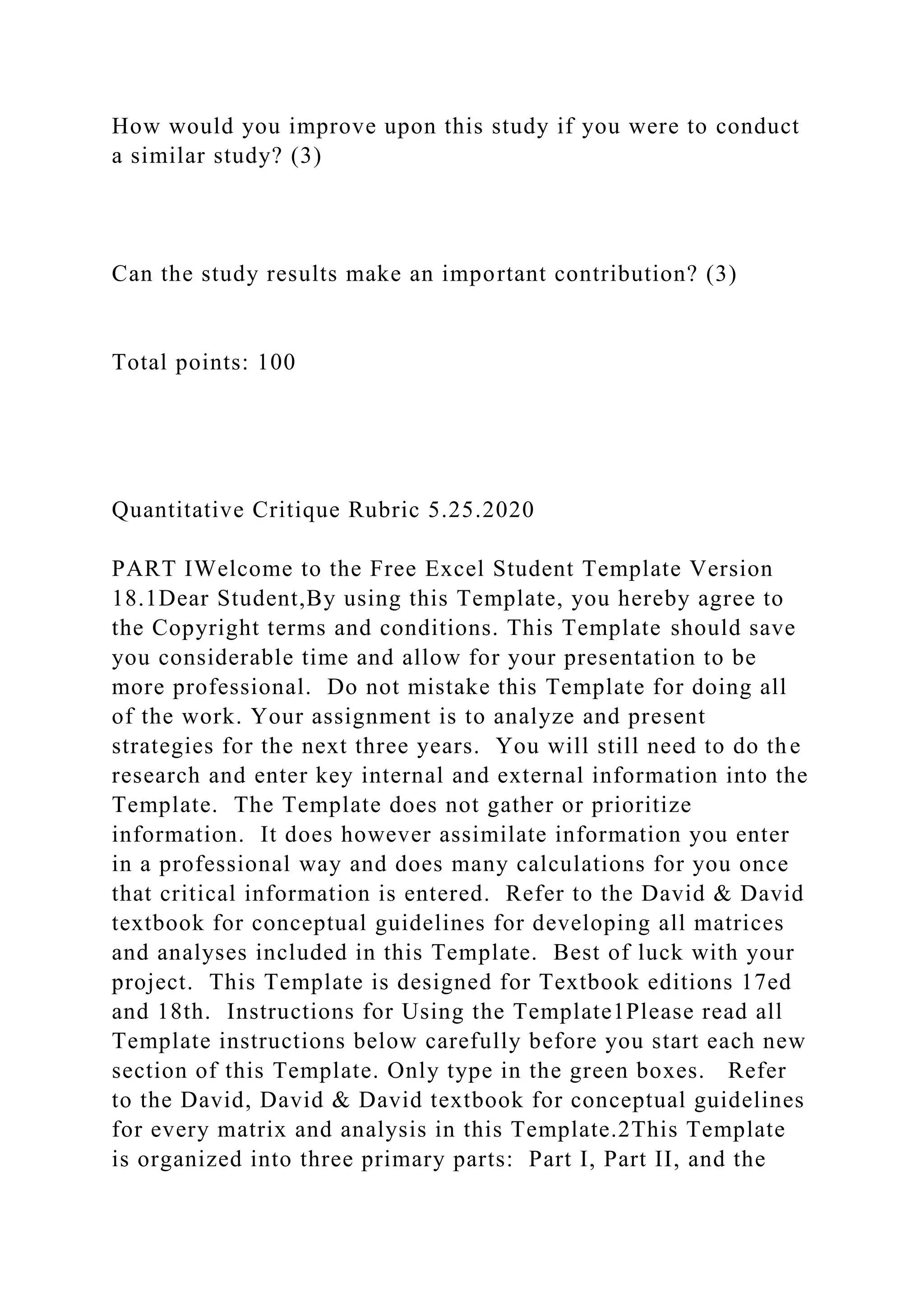 Quantitative Critique Rubric- 5.25.2020Student Name .docx