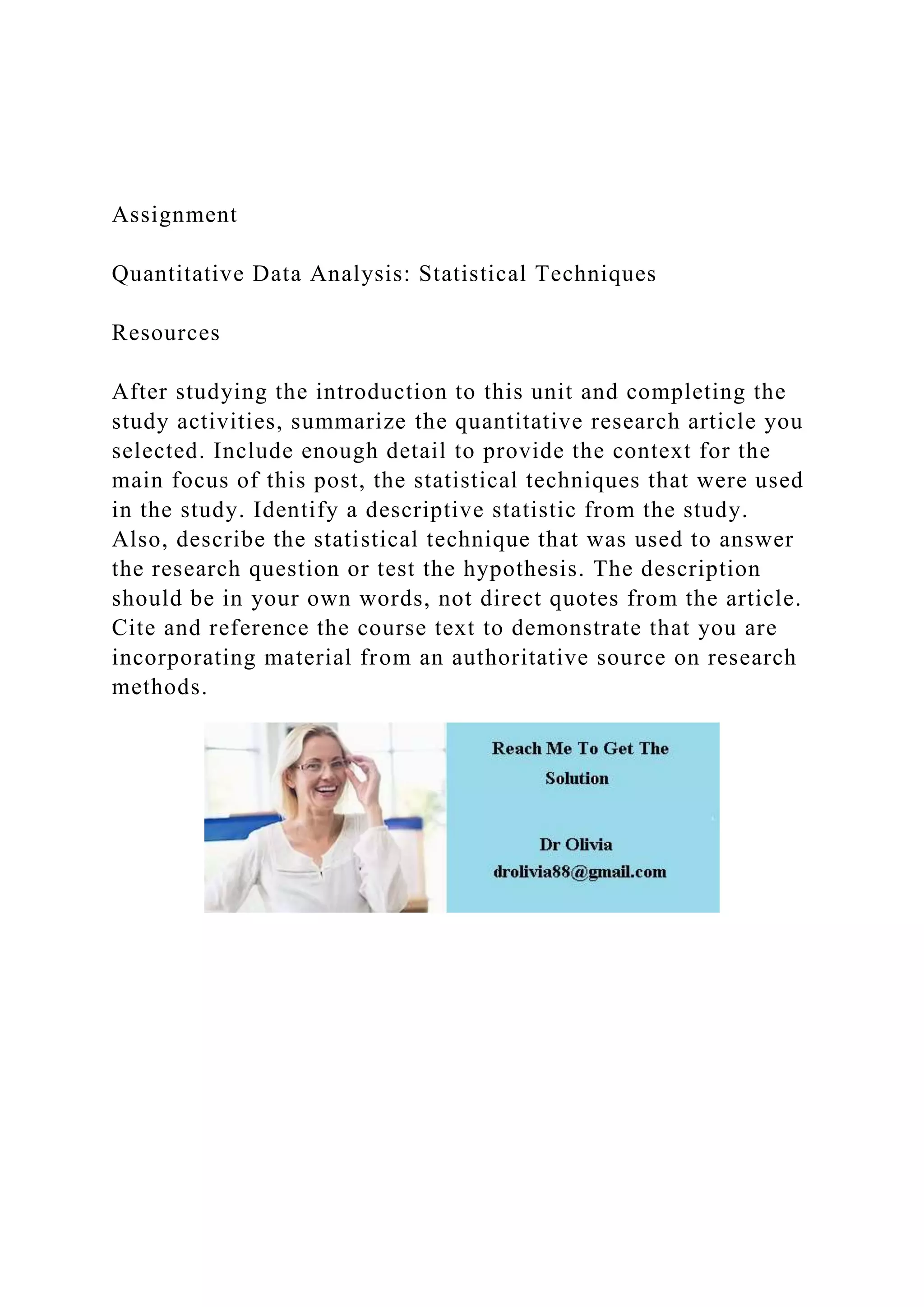 ·Quantitative Data Analysis StatisticsIntroductionUnd.docx