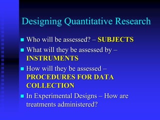 Quantitative designs | PPT