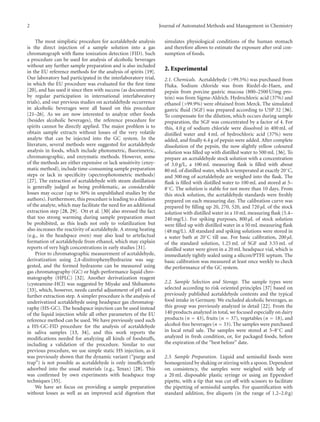 Quantitative Determination of Acetaldehyde in Foods Using Automated ...