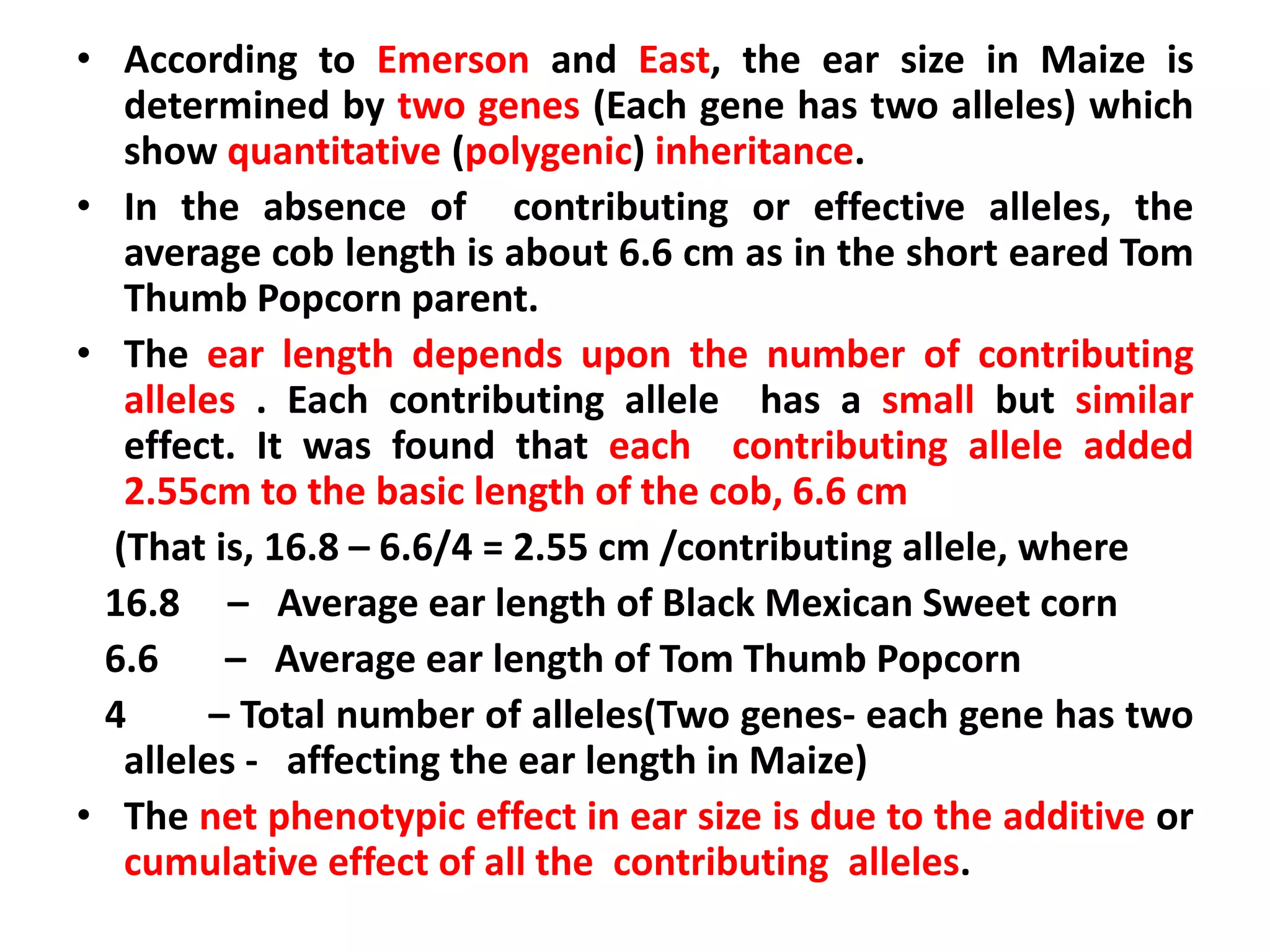 QUANTITATIVE INHERITANCE SMG | PPTX