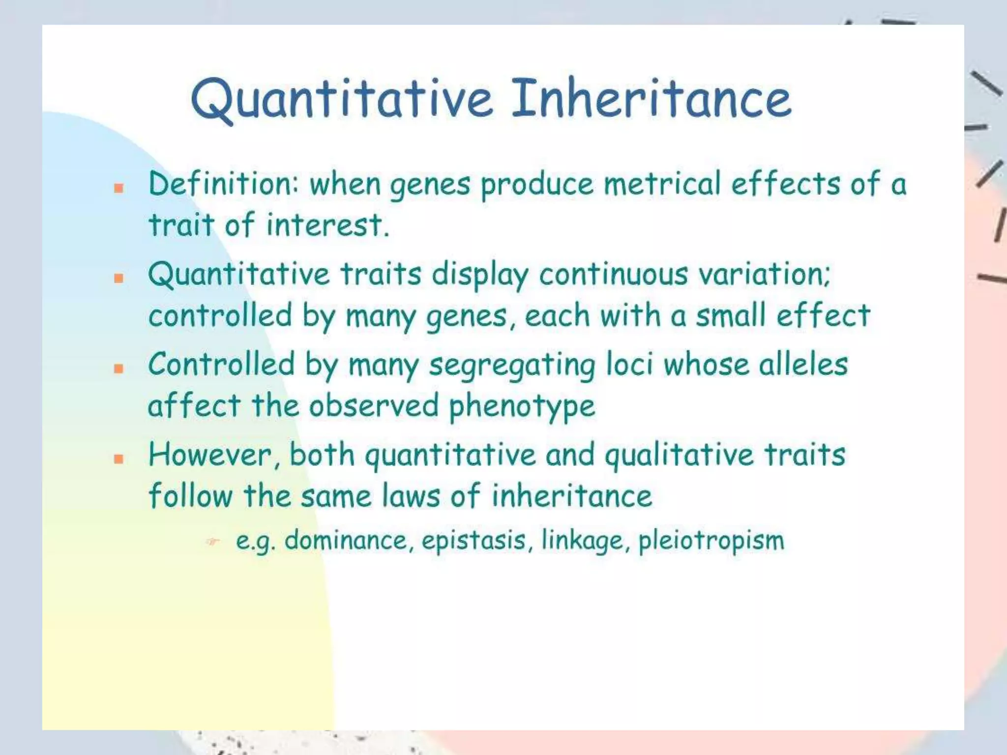 Quantitative Inheritance Pptpptx 