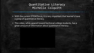 Quantitative Literacy | PPT