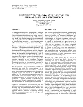Quantitative lithology an application for open and cased h | PDF