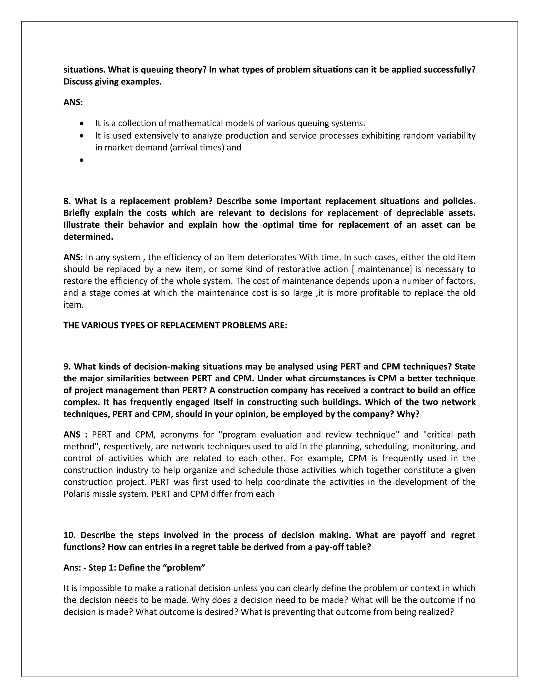 Quantitative management | DOCX