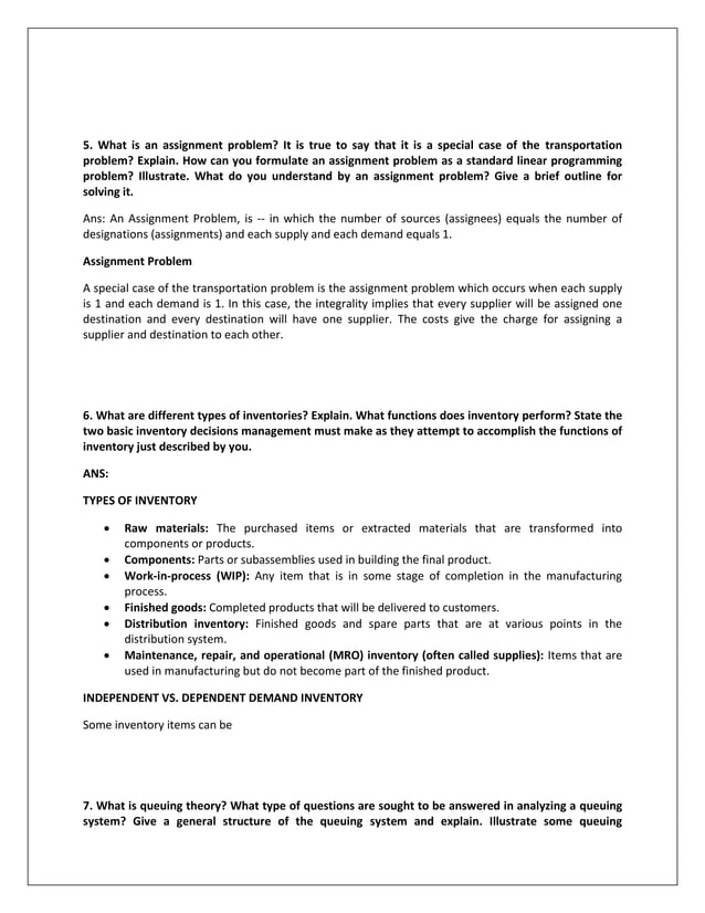 Quantitative management | DOCX