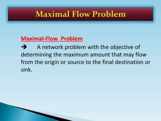 Quantitative Management - Ch 11 Network Models | PPTX | Computer Networking | Computing