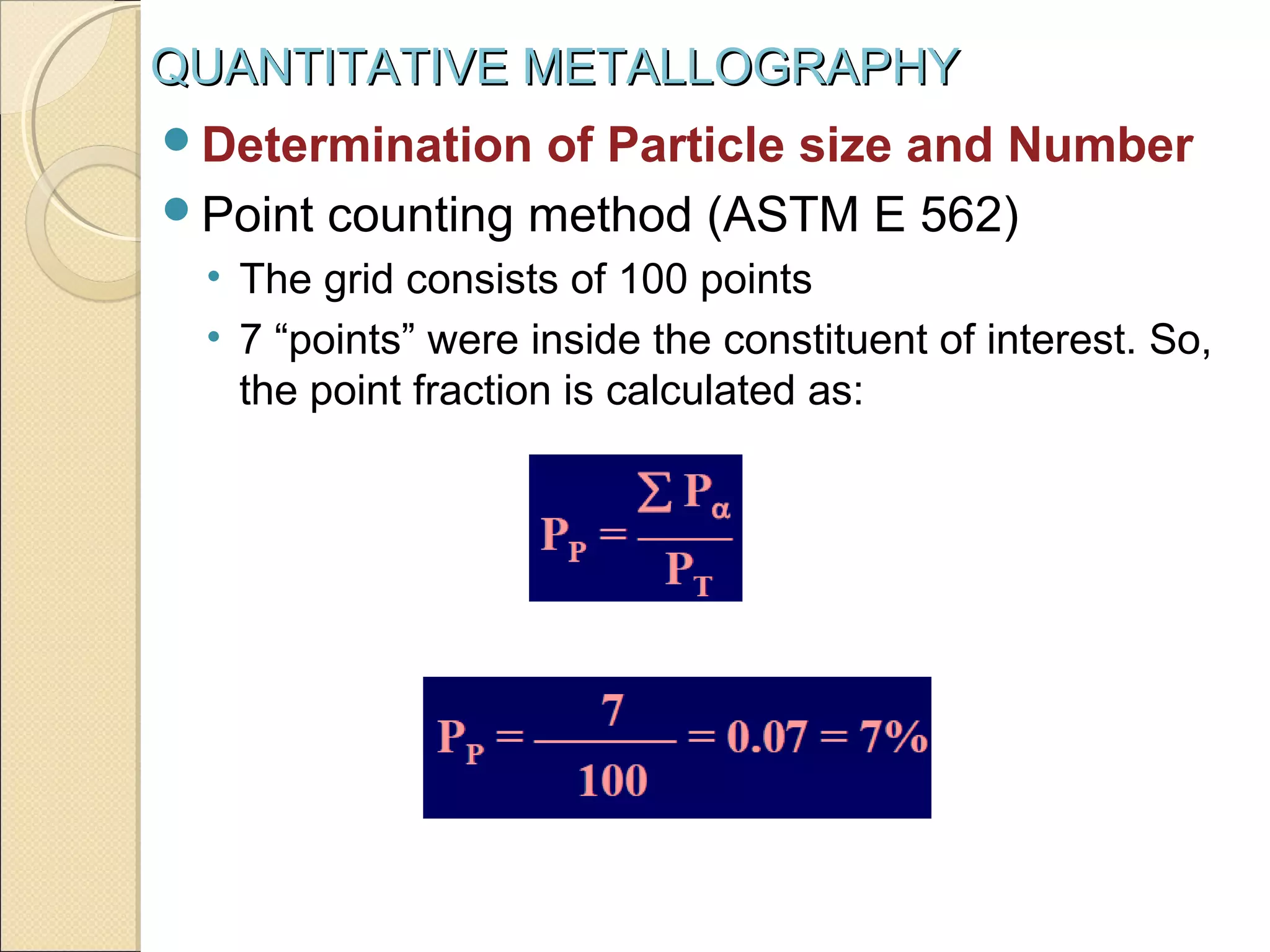 Quantitative metallography | PPT