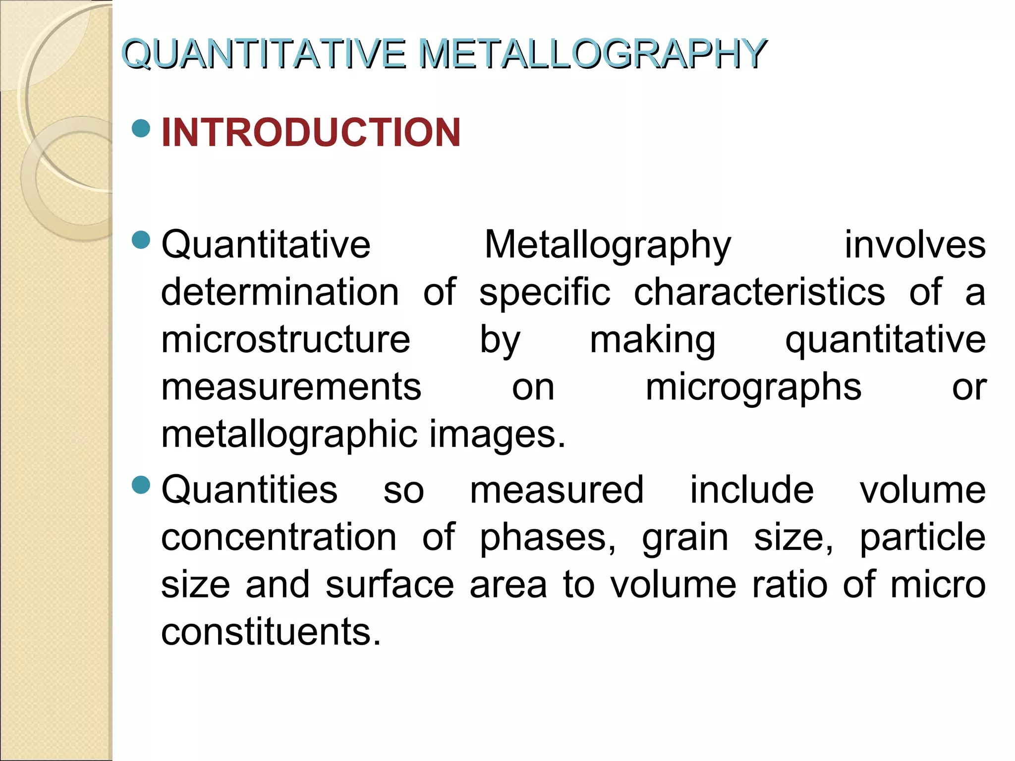 Quantitative metallography | PPT