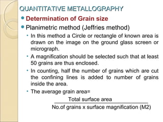 Quantitative metallography | PPT