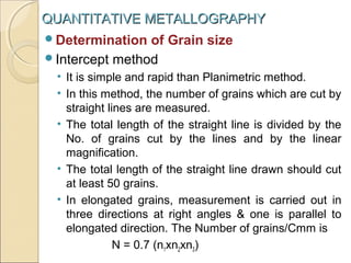 Quantitative metallography | PPT