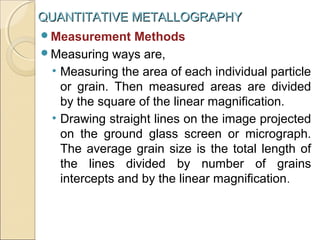 Quantitative metallography | PPT
