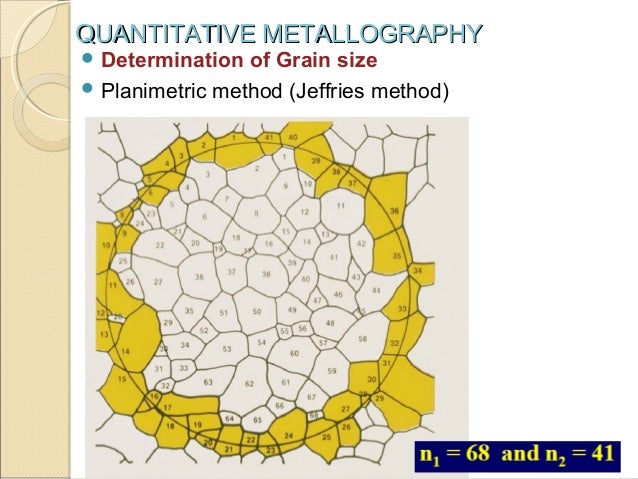 Quantitative metallography