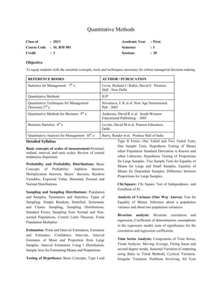 Quantitative methods | PDF