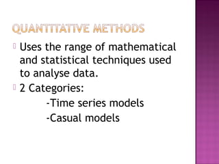 Quantitative methods of demand forecasting | PPT
