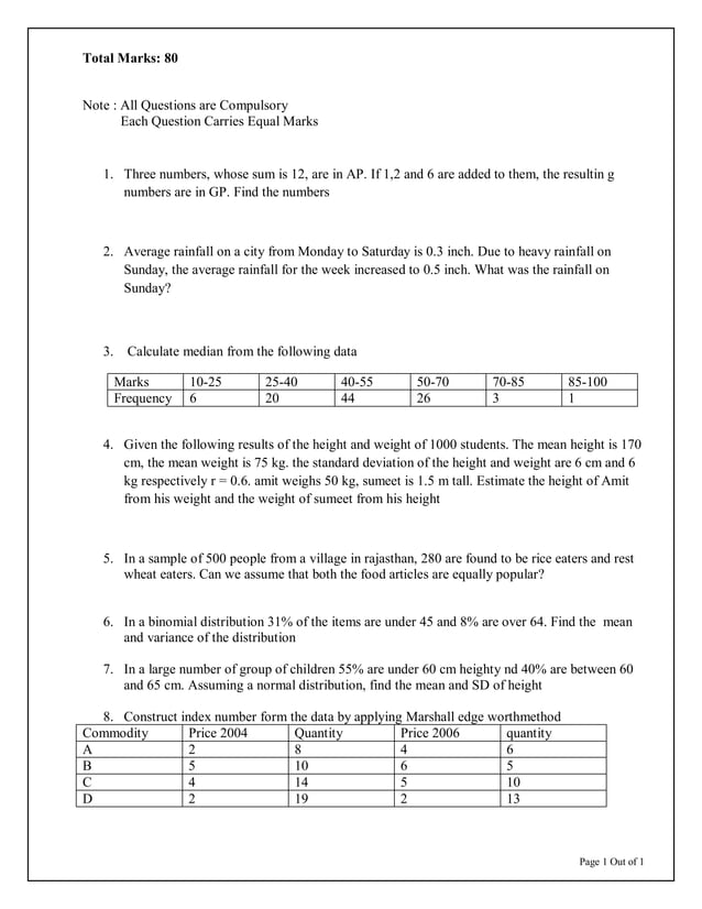 Quantitative methods | PDF