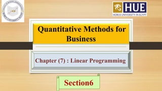 Quantitative Methods - section 6.pdf in business administration | PPT