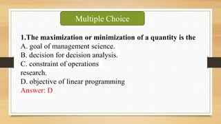 Quantitative Methods - section 6.pdf in business administration | PPT