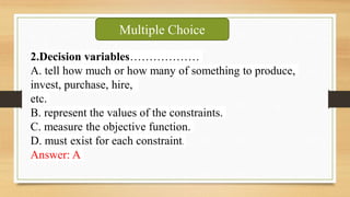 Quantitative Methods - section 6.pdf in business administration | PPT