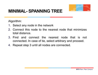 Quantitative methods minimal spanning tree and dijkstra [compatibility ...