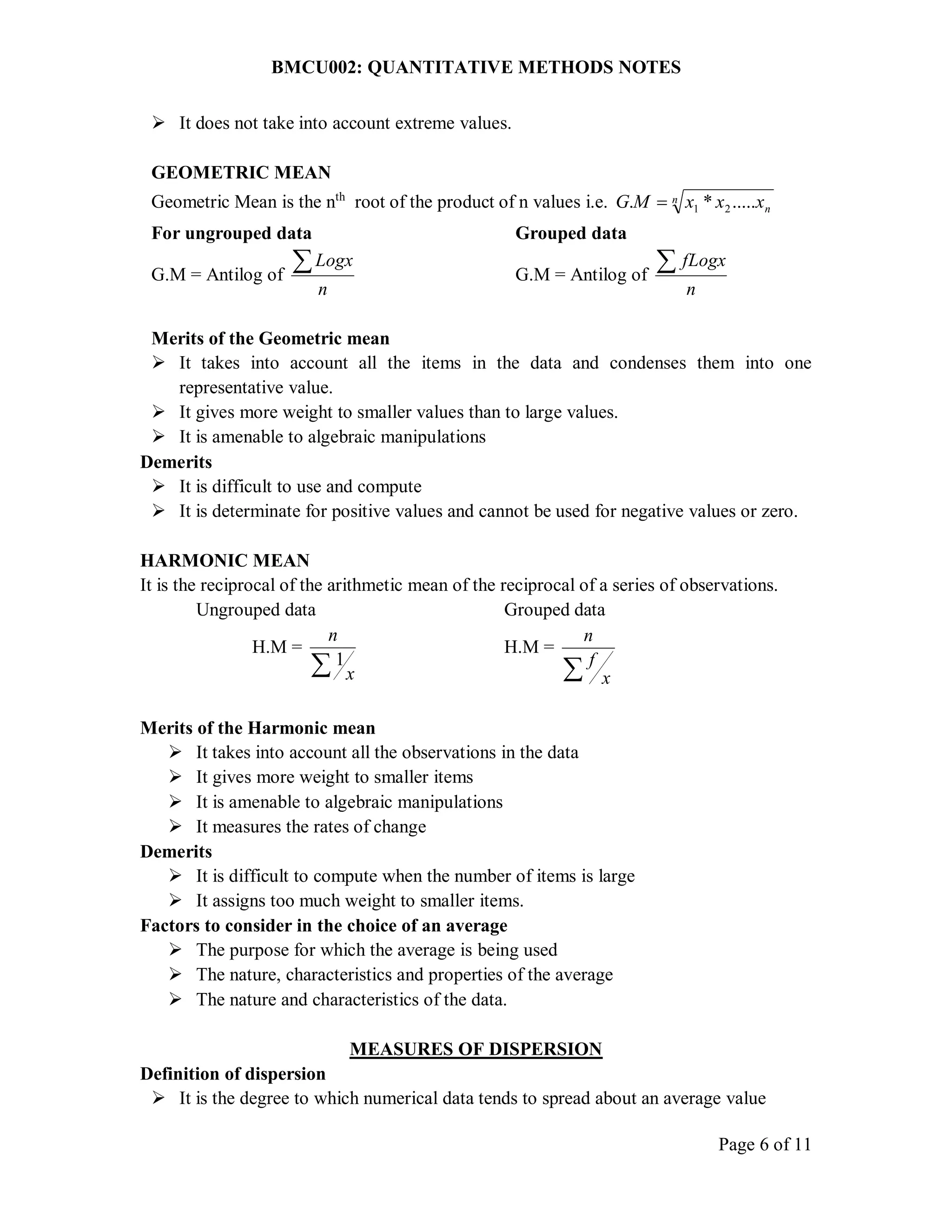 QUANTITATIVE METHODS NOTES.pdf
