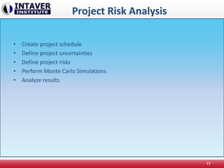 Quantitative Project Risk Analysis | PPT