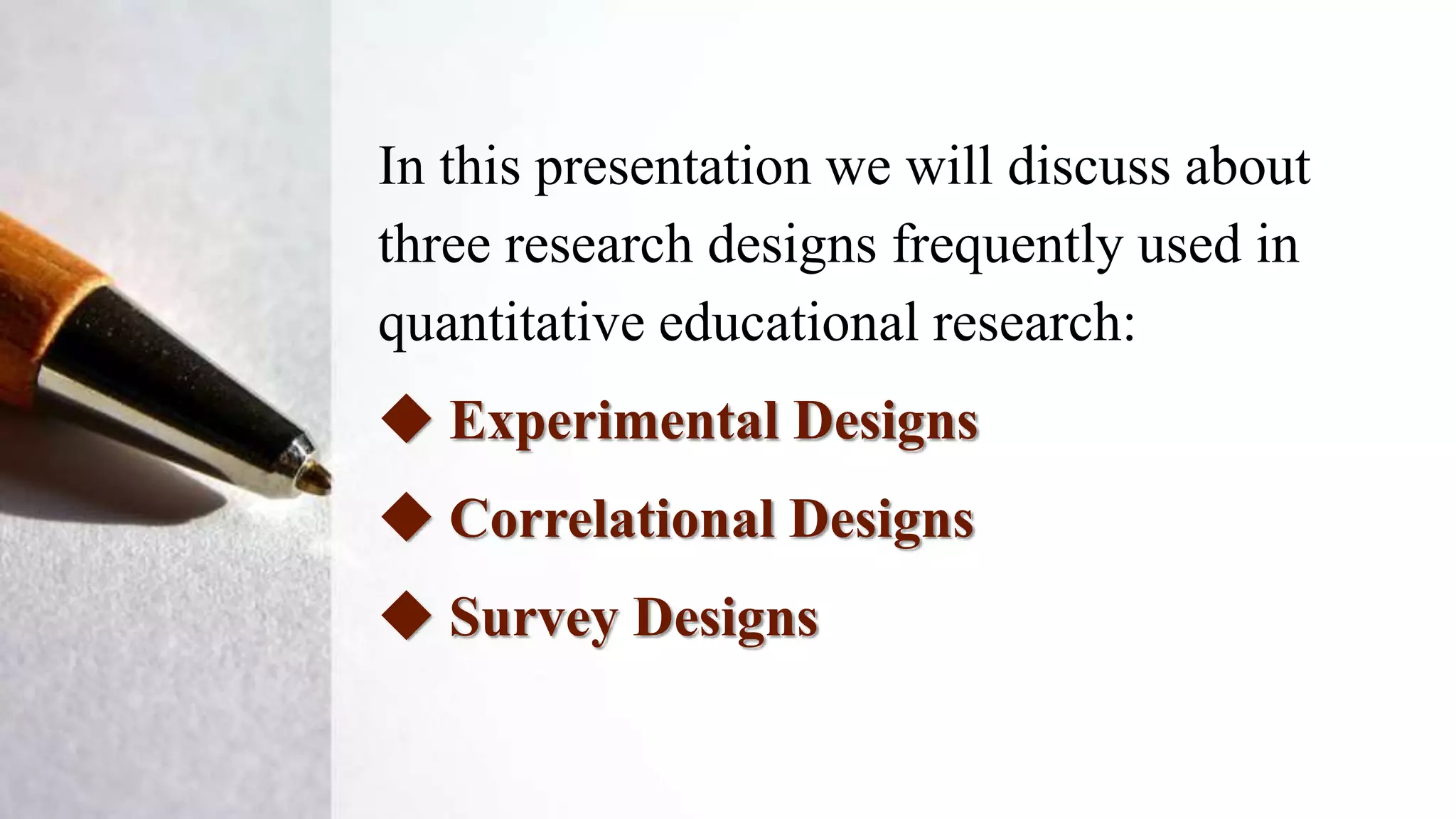 Quantitative research design | PPTX