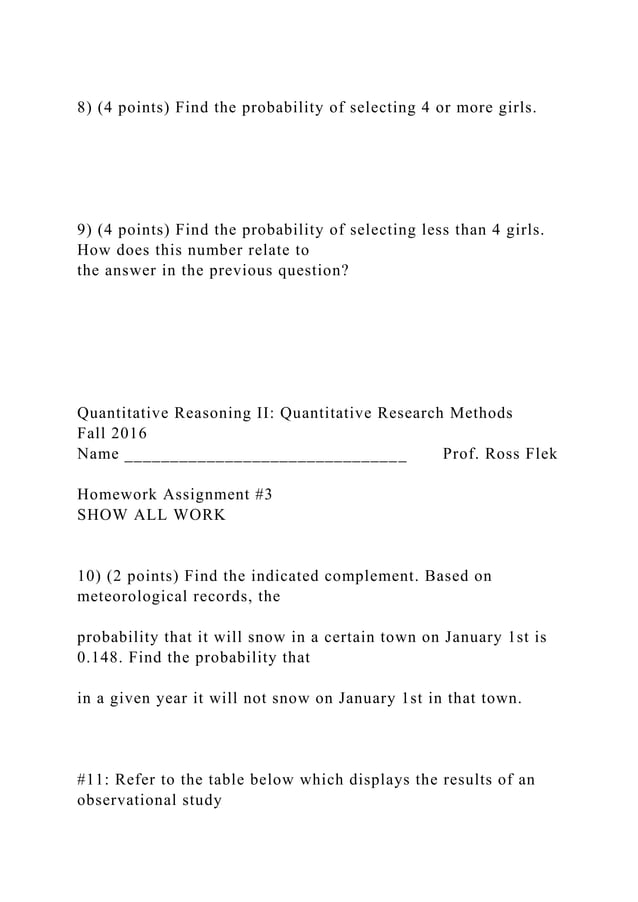 Quantitative Reasoning II Quantitative Research Methods .docx