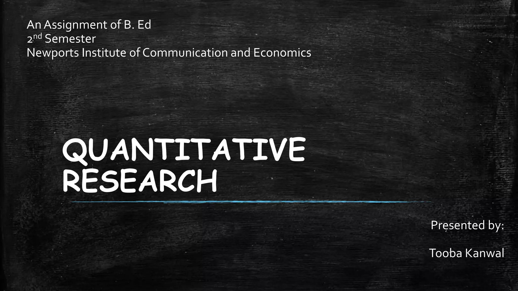 Quantitative research | PPTX