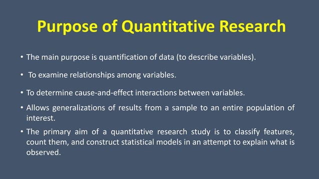 Quantitative research | PPT
