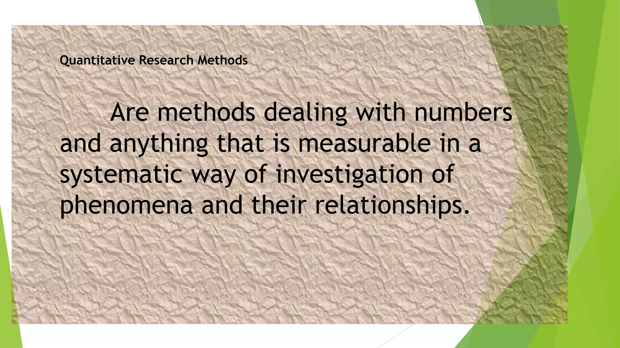 Quantitative research ayson | PPT