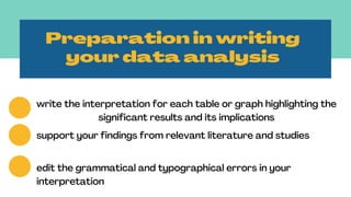 Data presentation and interpretation I Quantitative Research | PDF