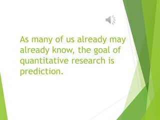 Quantitative research design an overview | PPTX