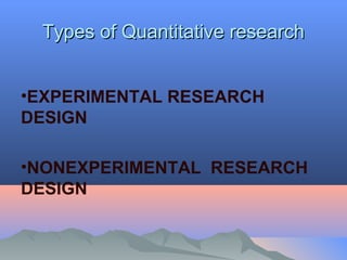 Quantitative research design (report) | PPT