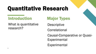 Quantitative research designs | PDF
