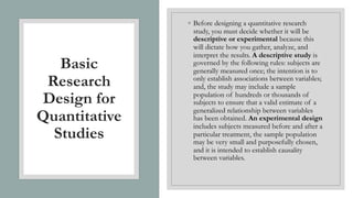 Quantitative research presentation, safiah almurashi | PPT