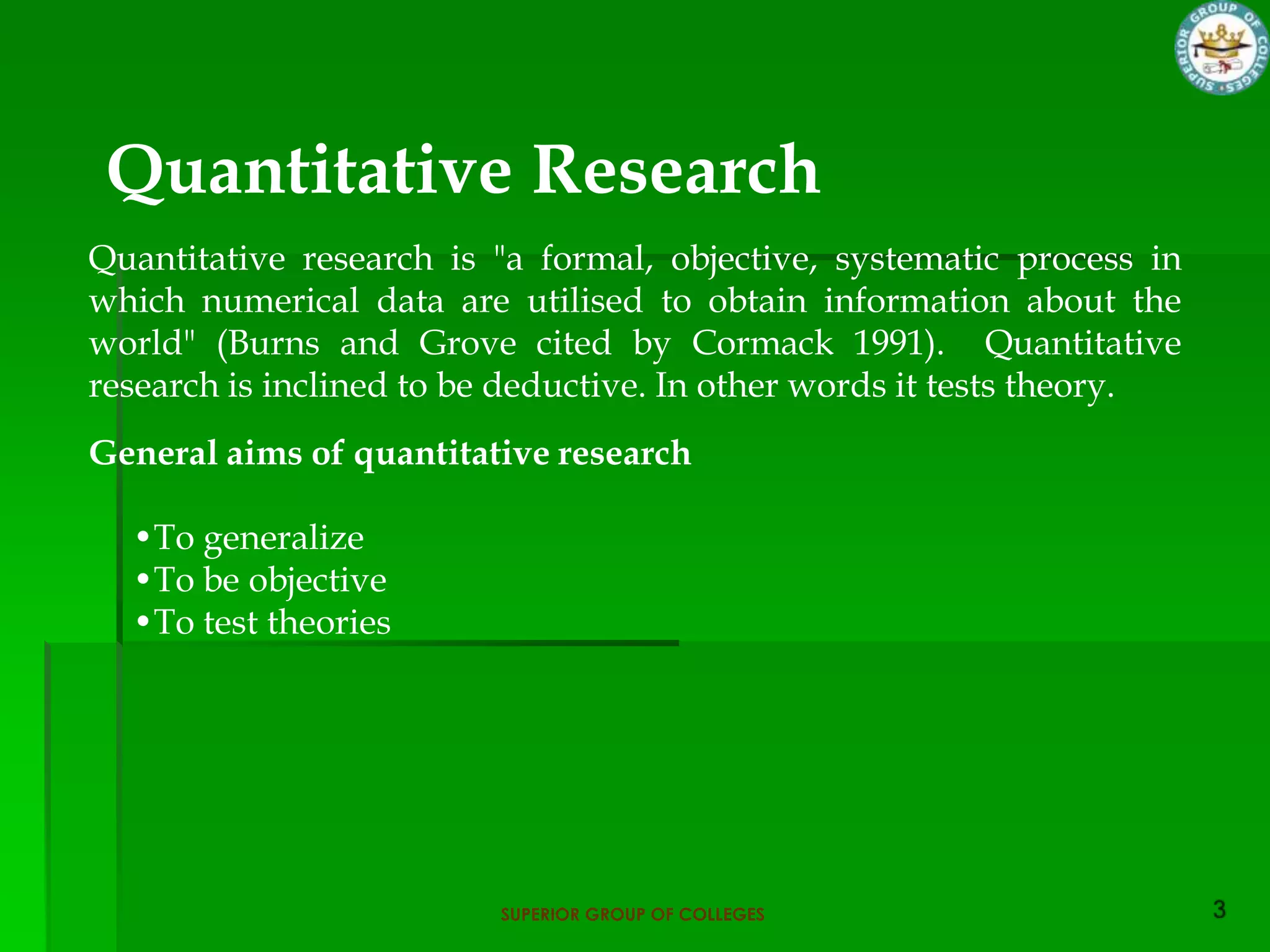 Quantitative Research Process | PPTX