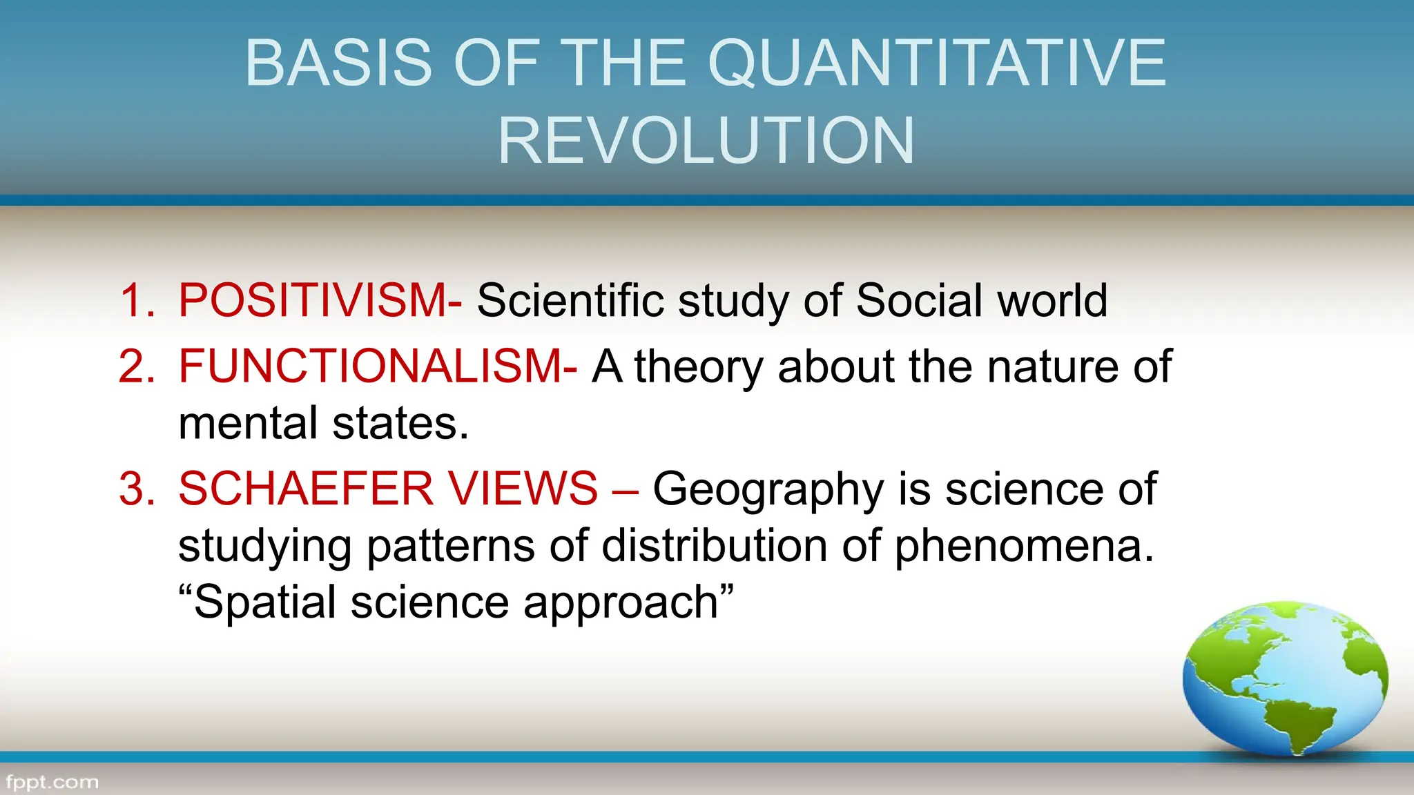 QUANTITATIVE REVOLUTION merits and demerits .pptx | Geography | Science