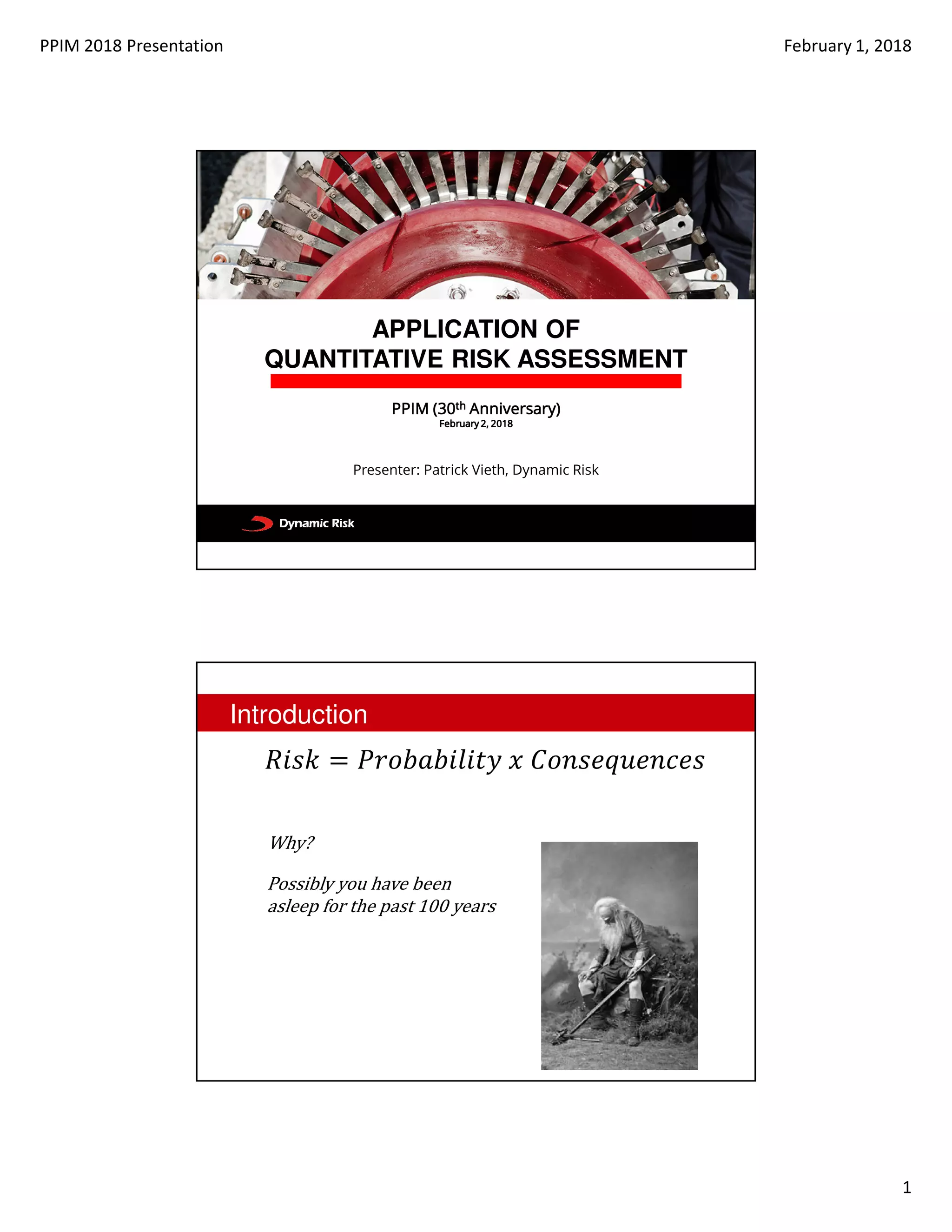 Application of Quantitative Risk Assessment | PDF